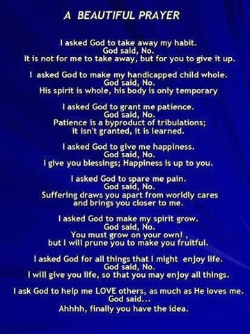 Sometimes, God says NO! – The Living Message of Christ