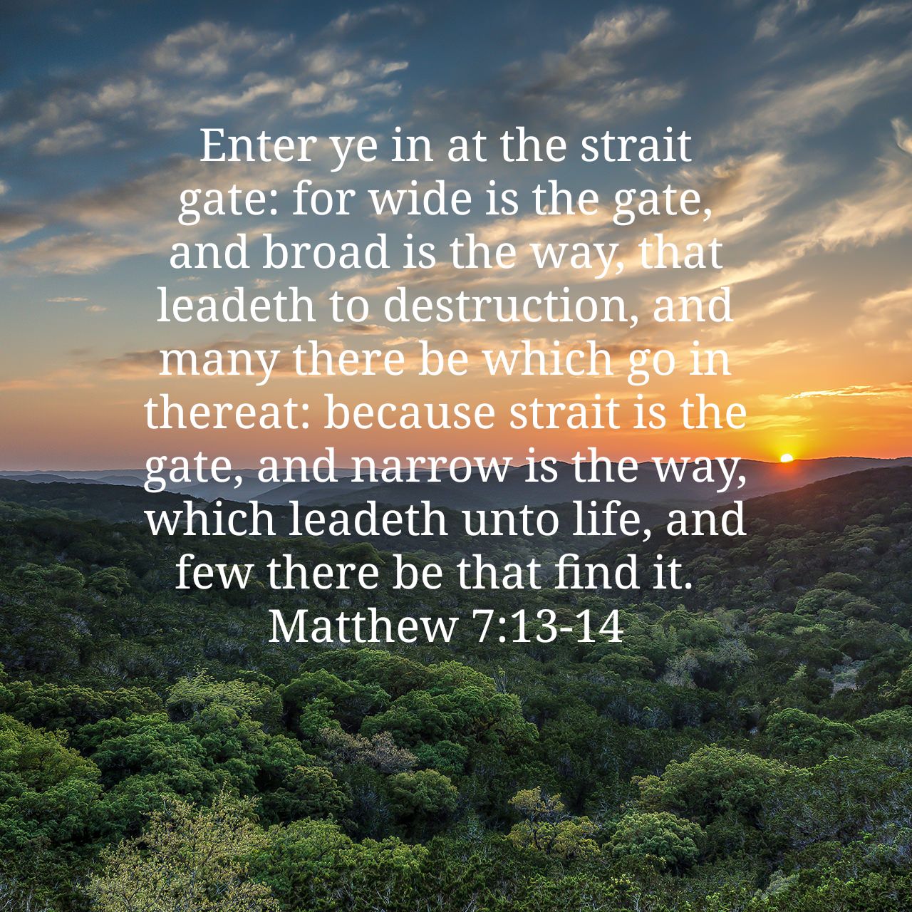 Take the narrow path – The Living Message of Christ