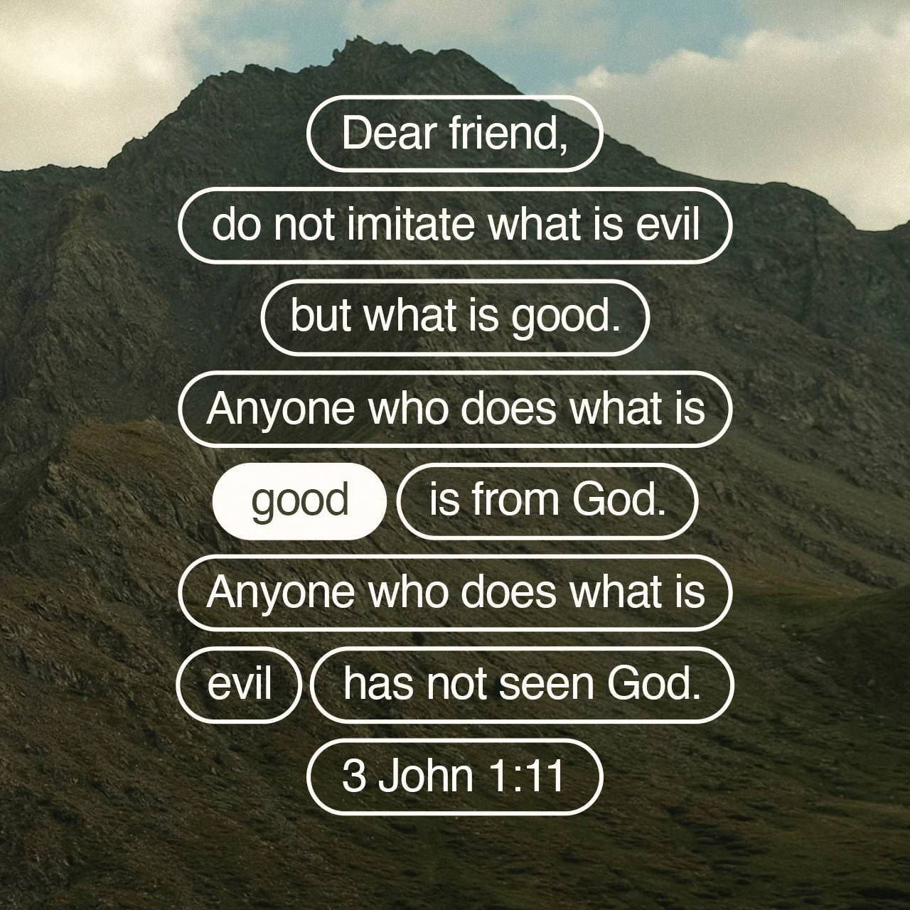 Do not follow evil – The Living Message of Christ